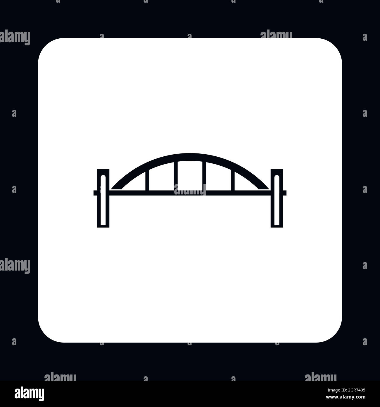Bridge with round pillars icon, simple style Stock Vector Image & Art ...