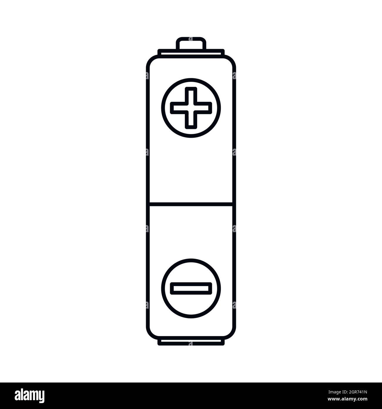 Battery icon, outline style Stock Vector Image & Art - Alamy