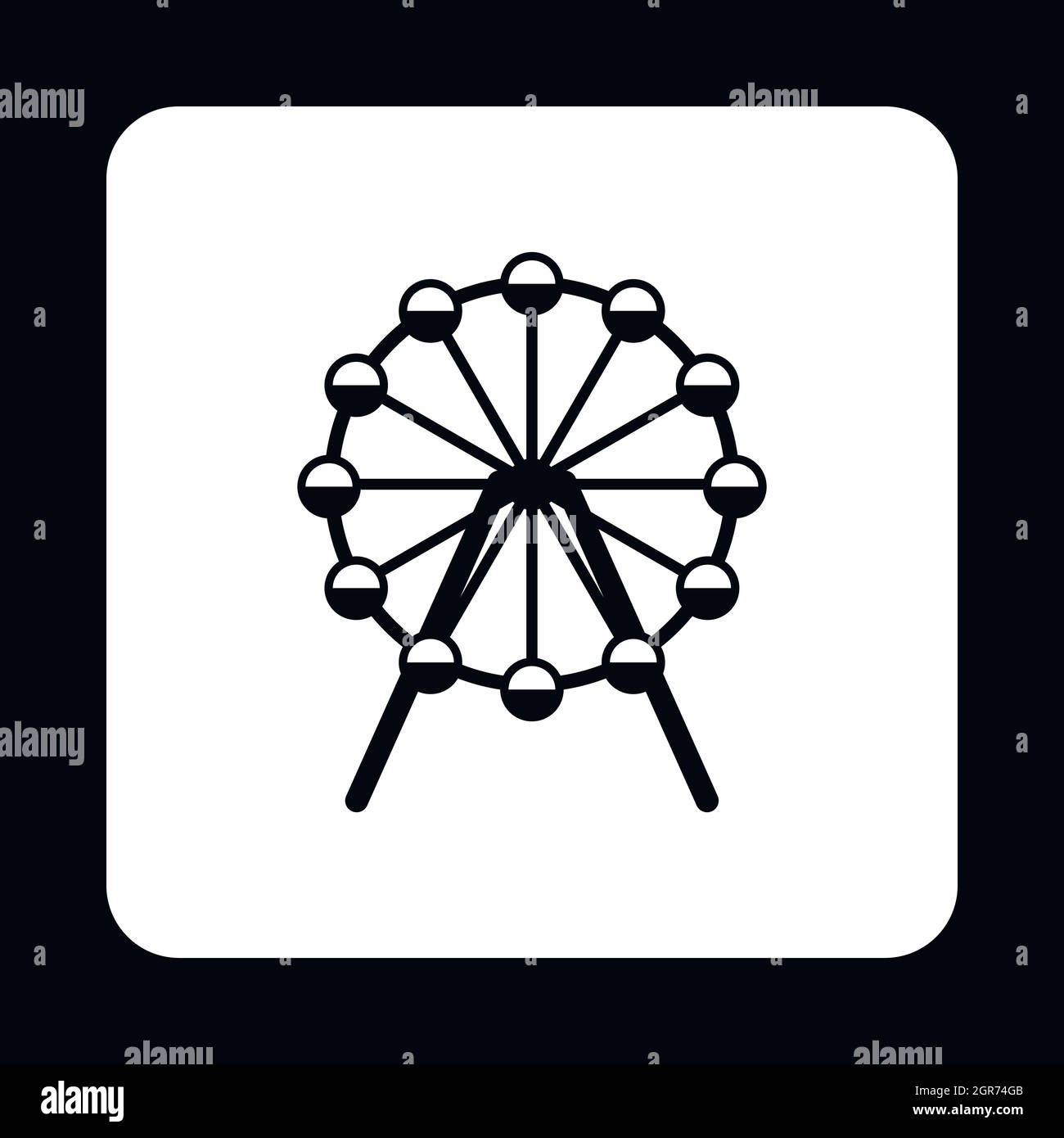 Ferris wheel view Stock Vector Images - Alamy