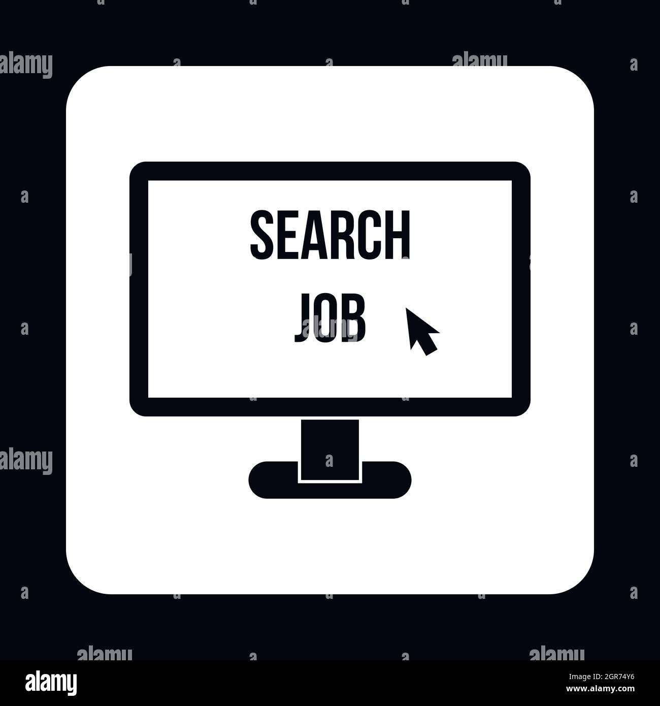 Online research icon black Stock Vector Images - Alamy