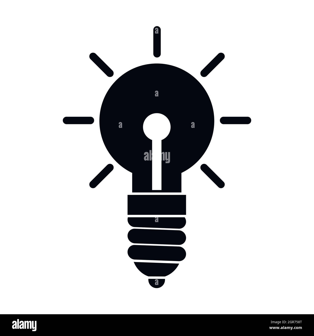 Idea bulb icon simple Cut Out Stock Images & Pictures - Alamy