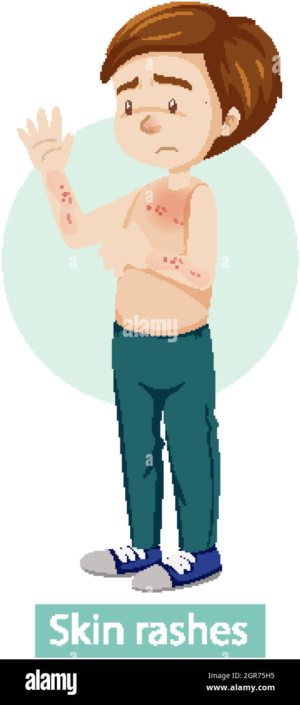 Cartoon Woman With Rash