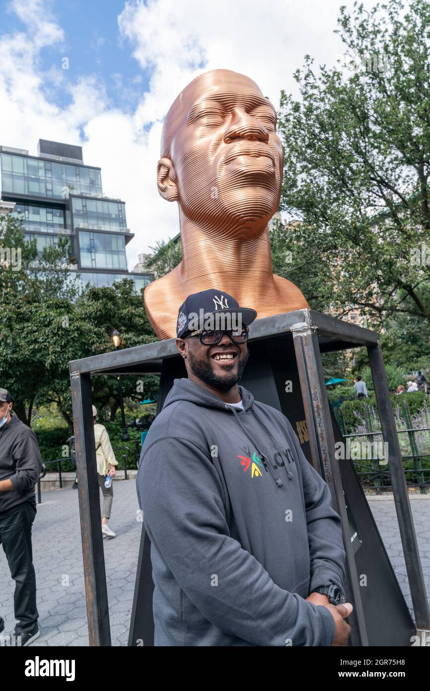 New York, NY - September 30, 2021: Terrence Floyd stands beside a ...