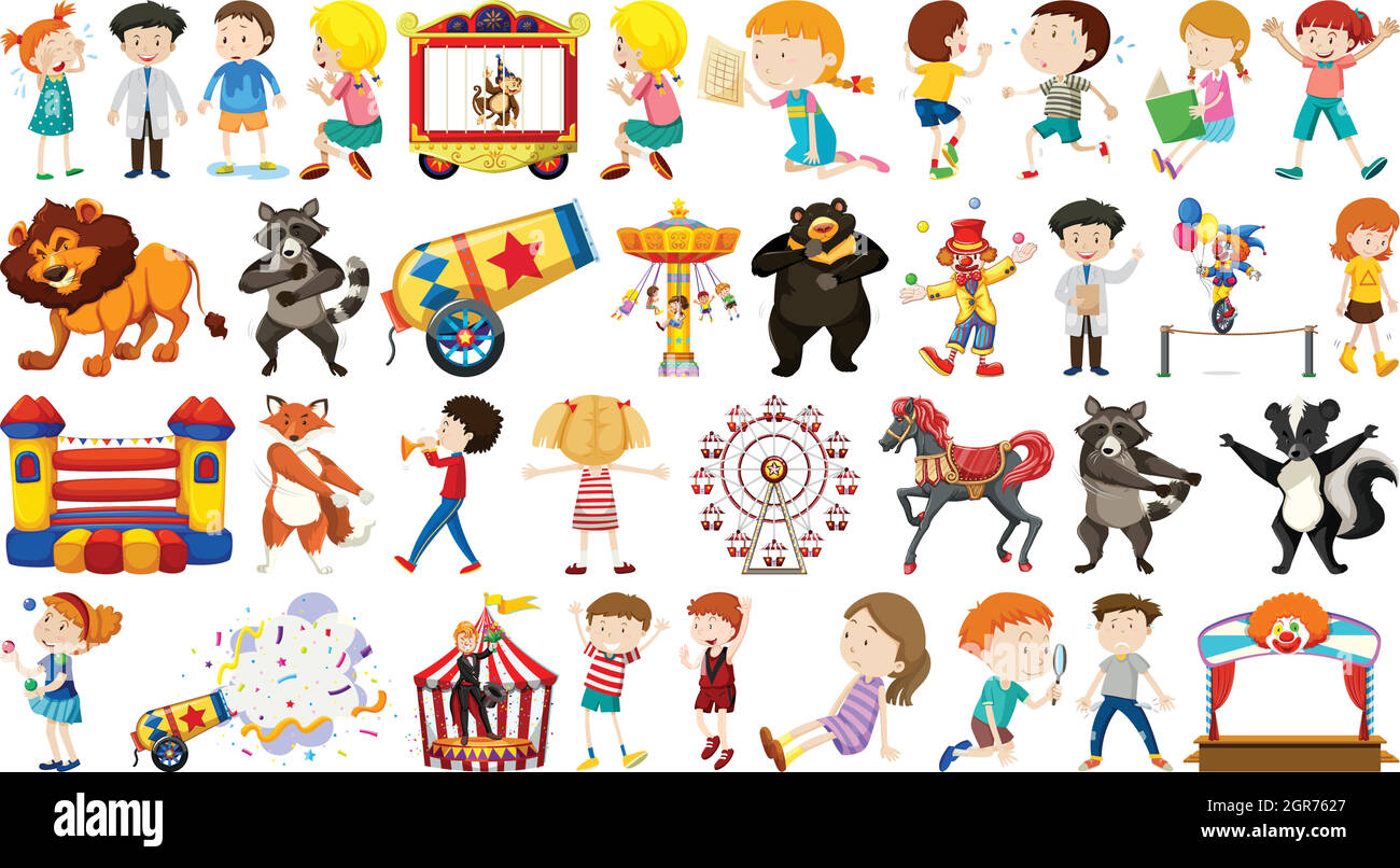 Set of children and circus Stock Vector Image & Art - Alamy