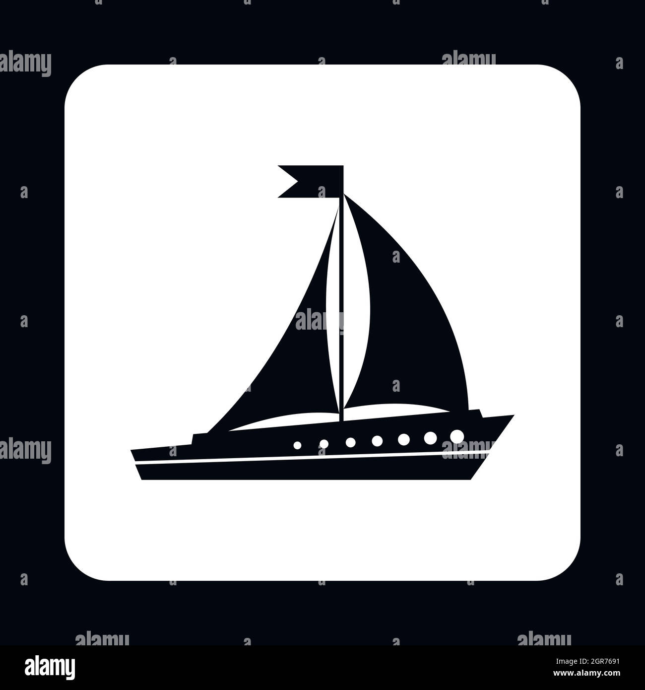 Wooden sailing boat icon, simple style Stock Vector Image & Art - Alamy