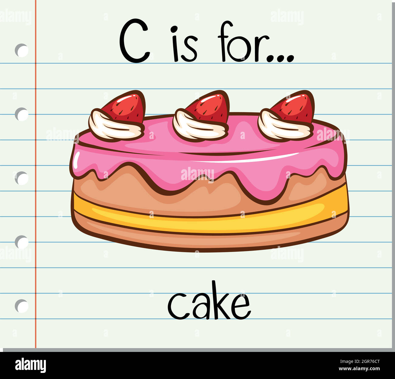 Flashcard letter C is for cake Stock Vector Image & Art - Alamy