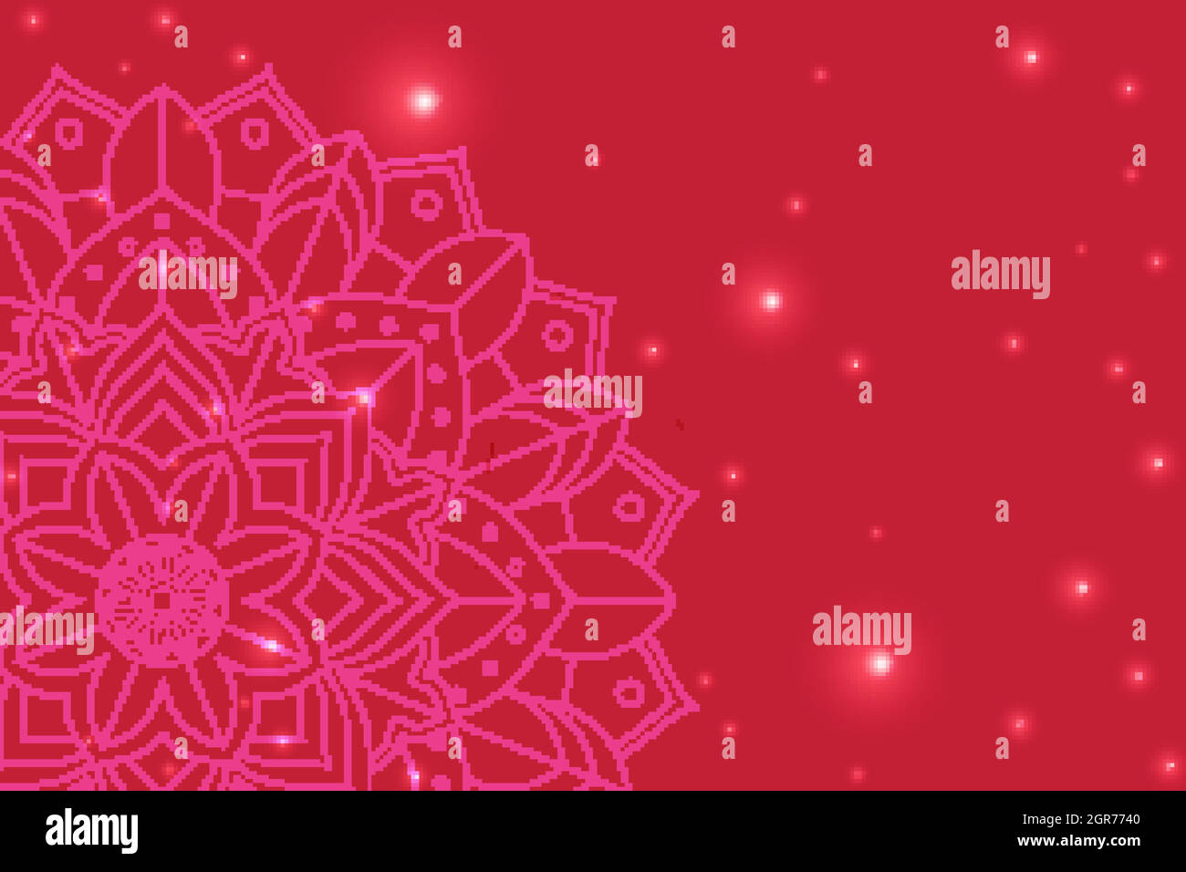 Mandala patterns on red background Stock Vector Image & Art - Alamy