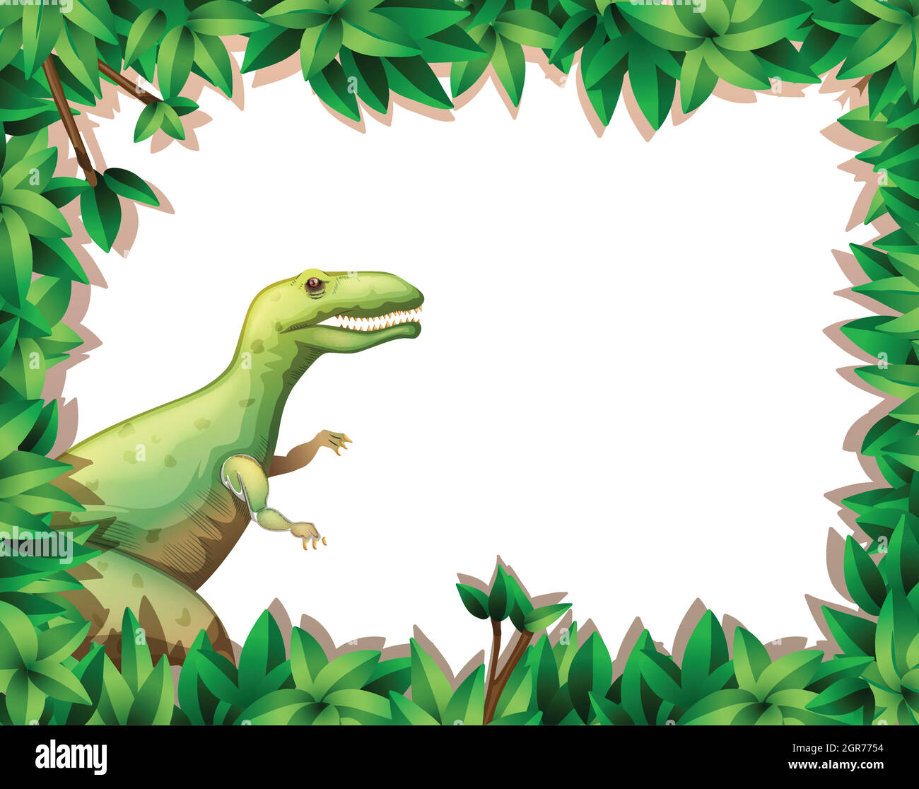 Tyrannosaurus on nature border Stock Vector Image & Art - Alamy