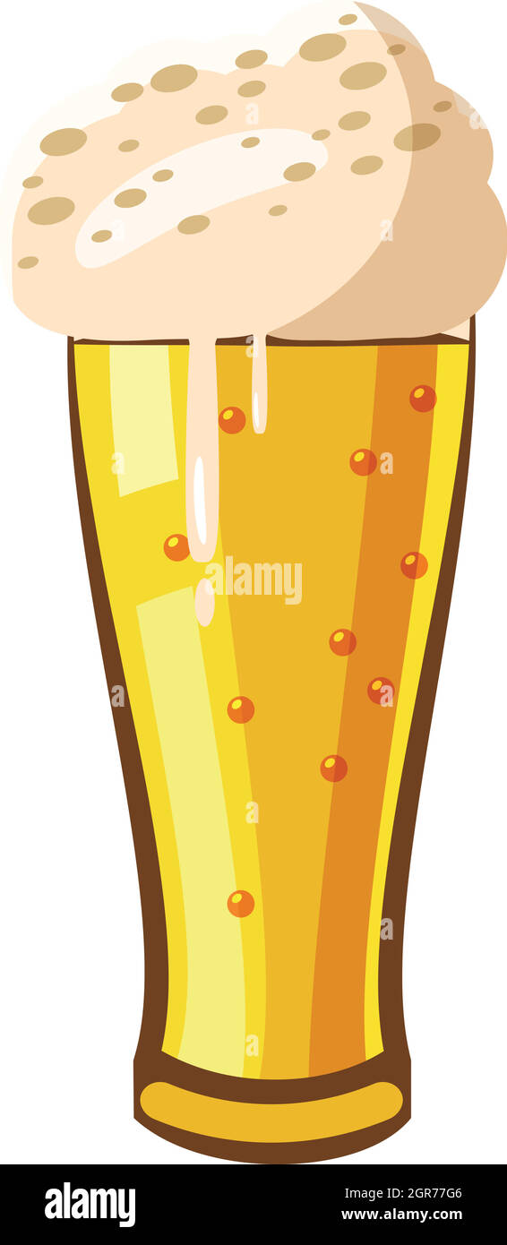 Beer glass icon, cartoon style Stock Vector Image & Art - Alamy