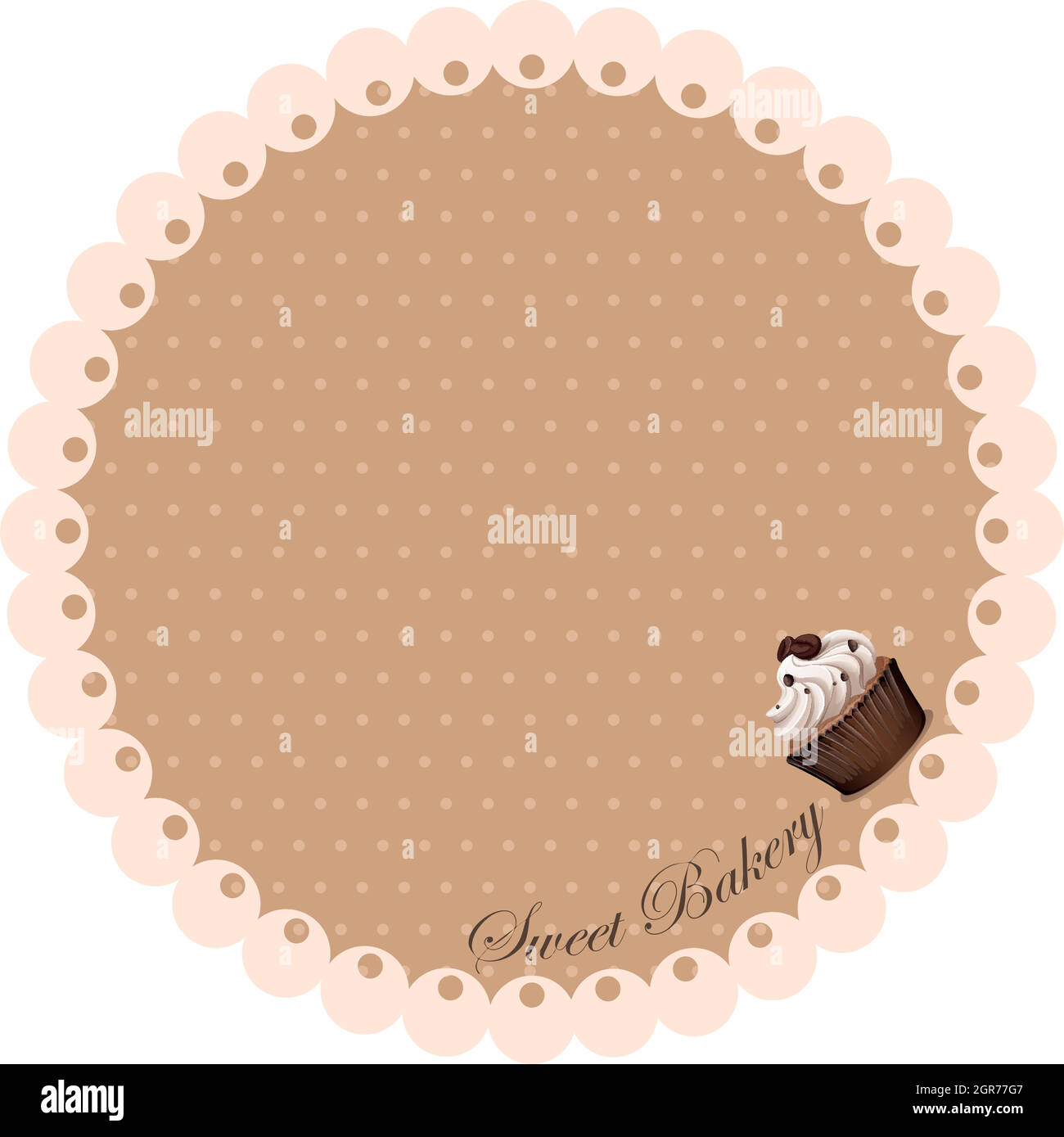 Border design with coffee cupcake Stock Vector Image & Art - Alamy