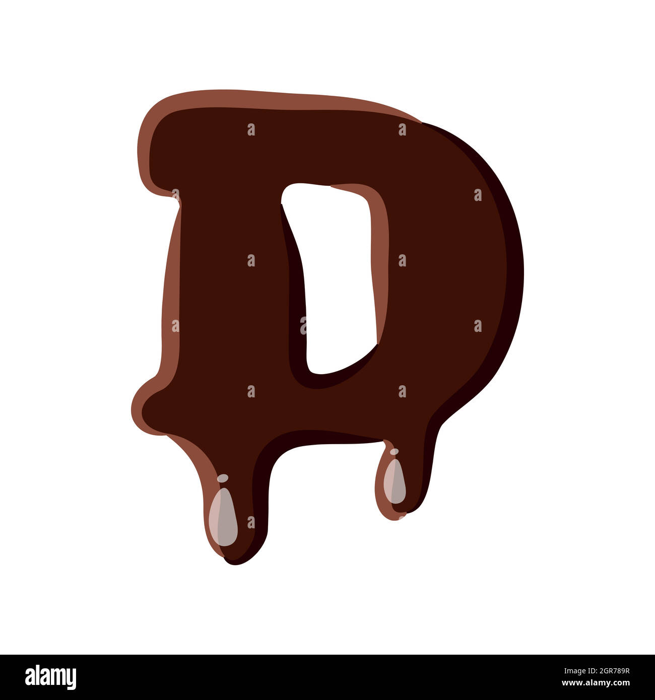 Letter D from latin alphabet made of chocolate Stock Vector Image & Art ...