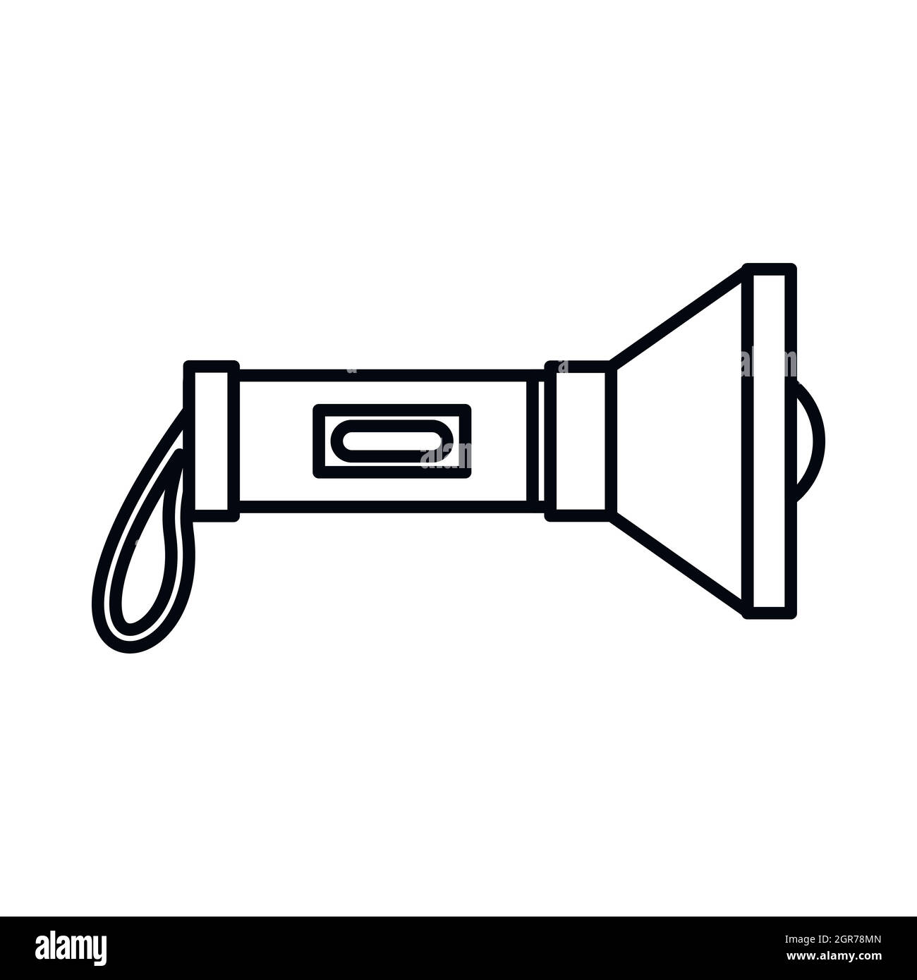 Flashlight icon in outline style Stock Vector Image & Art - Alamy