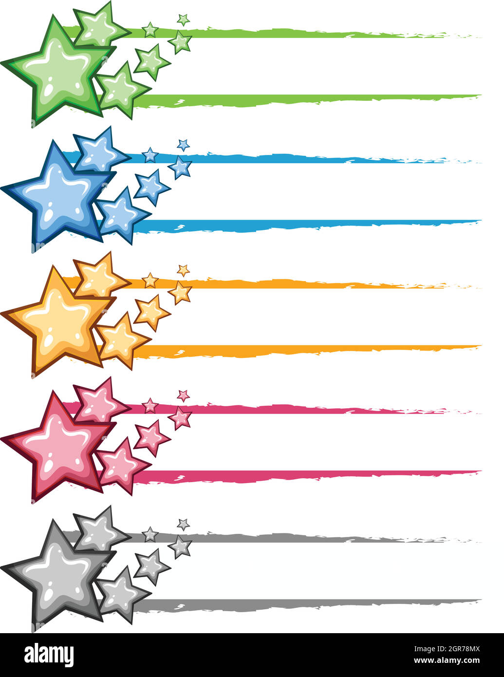 Decoration design with stars in many colors Stock Vector Image & Art ...