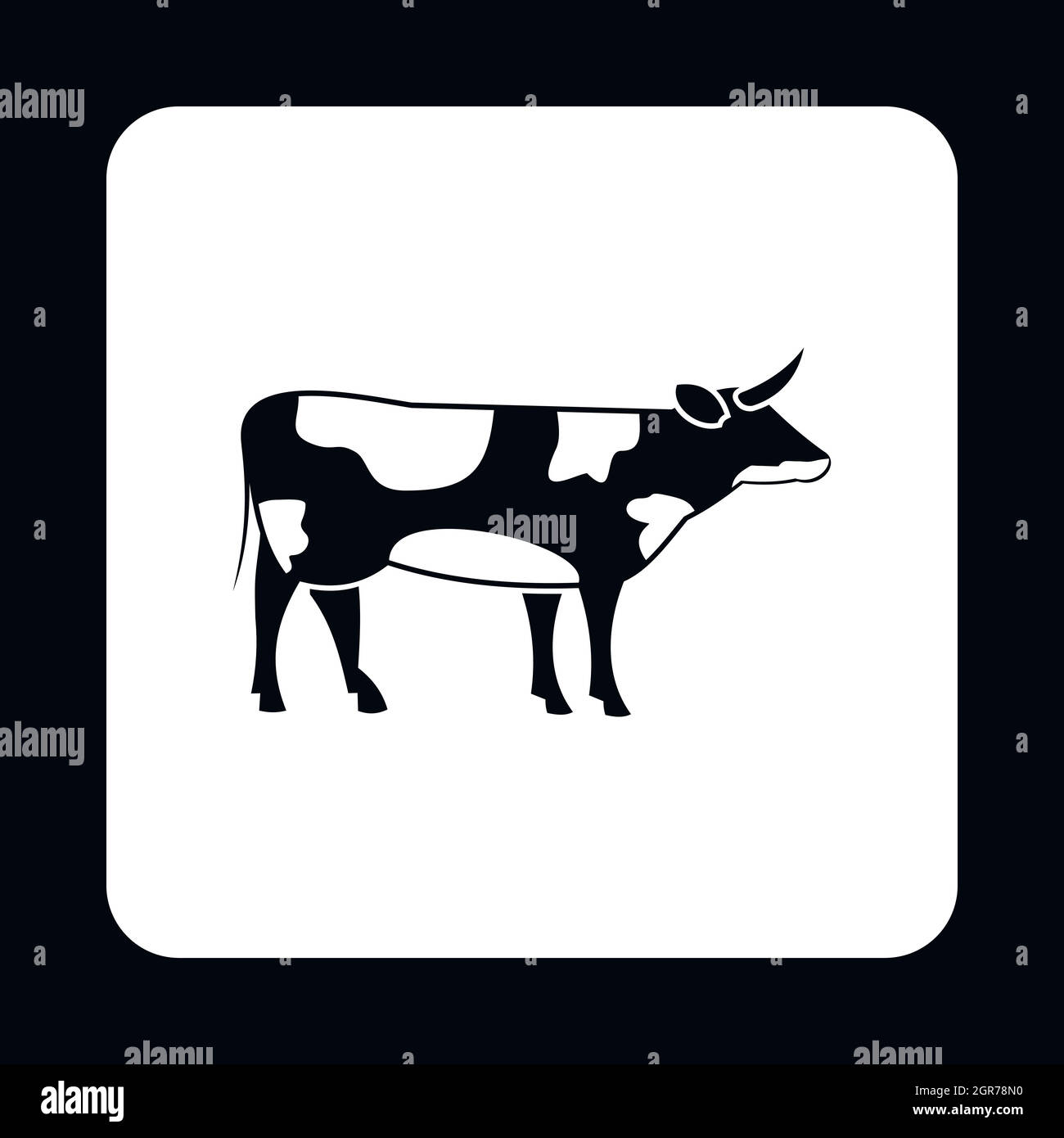 Cow icon, simple style Stock Vector Image & Art - Alamy