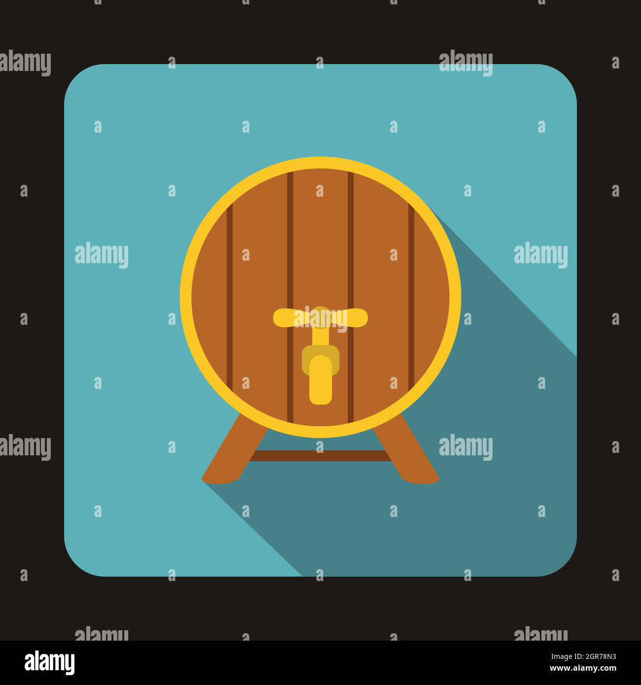 Large wooden barrel for wine Stock Vector Images - Alamy