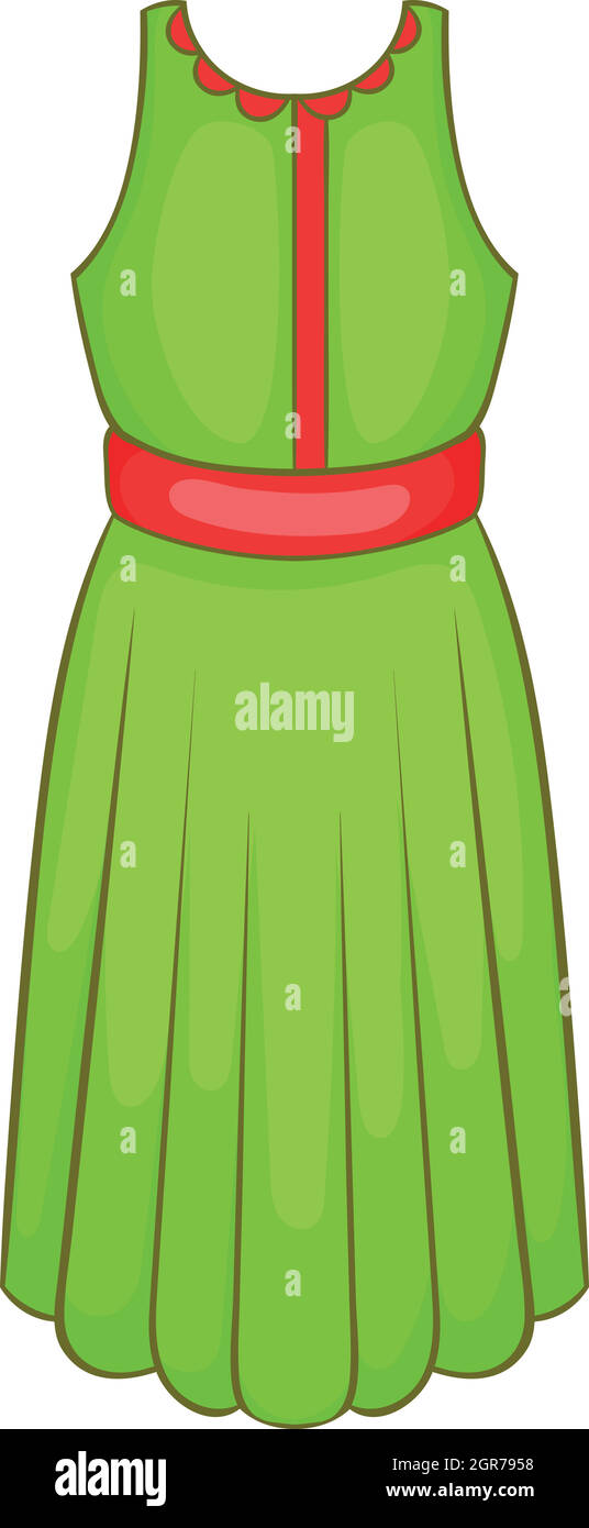 Green dress icon, cartoon style Stock Vector Image & Art - Alamy