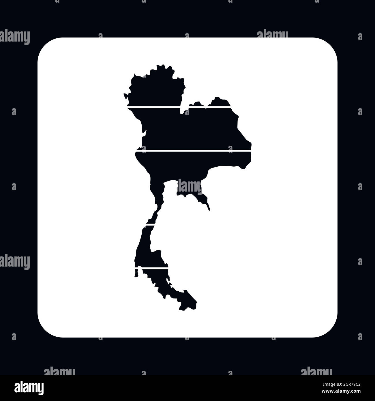 Thailand map vector Stock Vector Images - Alamy