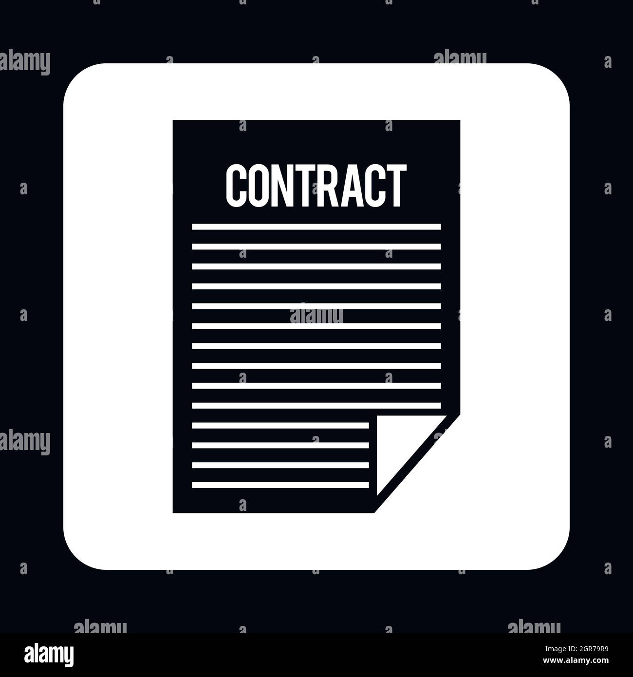 Contract icon Stock Vector Images - Alamy