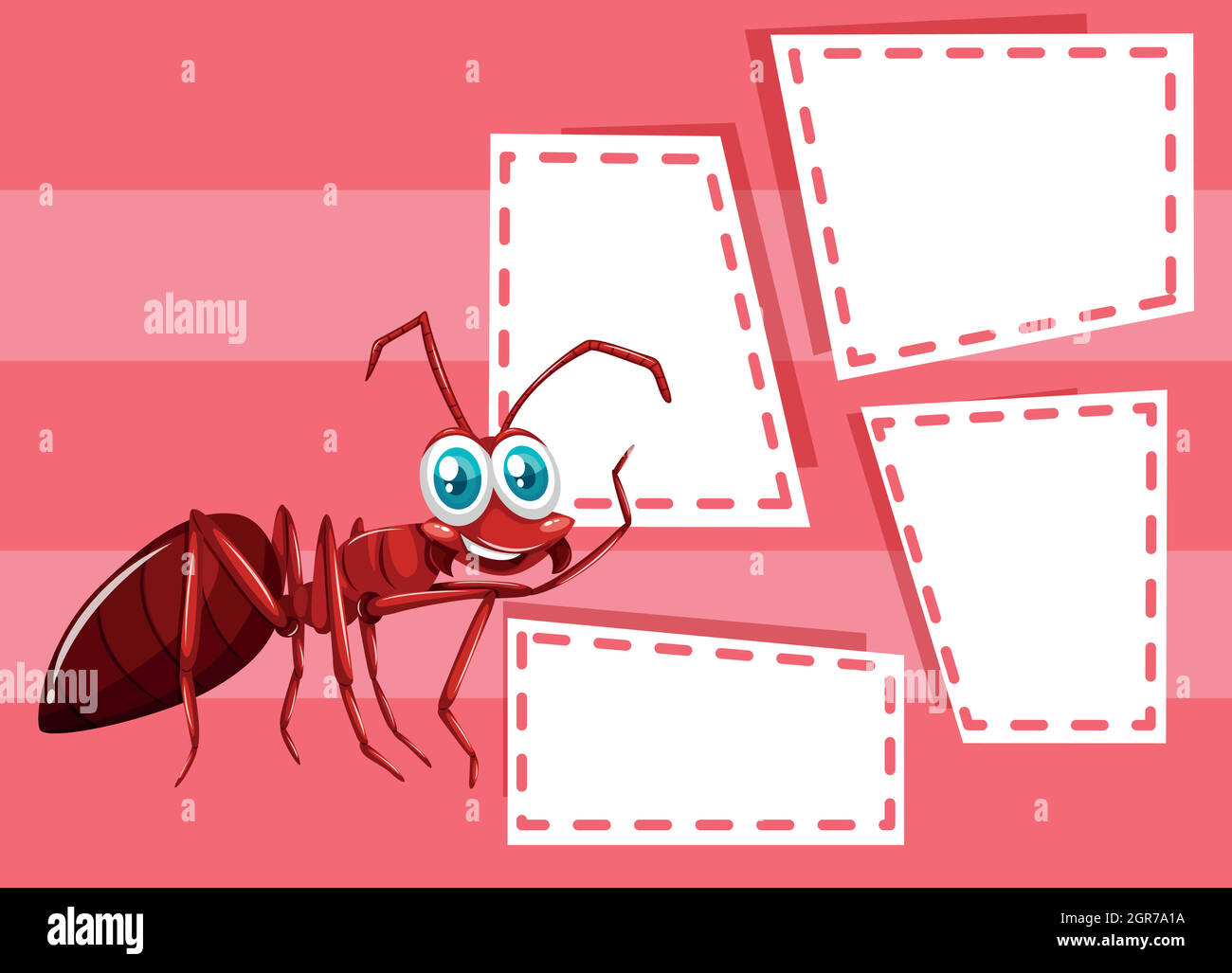 Ant in note template Stock Vector Image & Art - Alamy