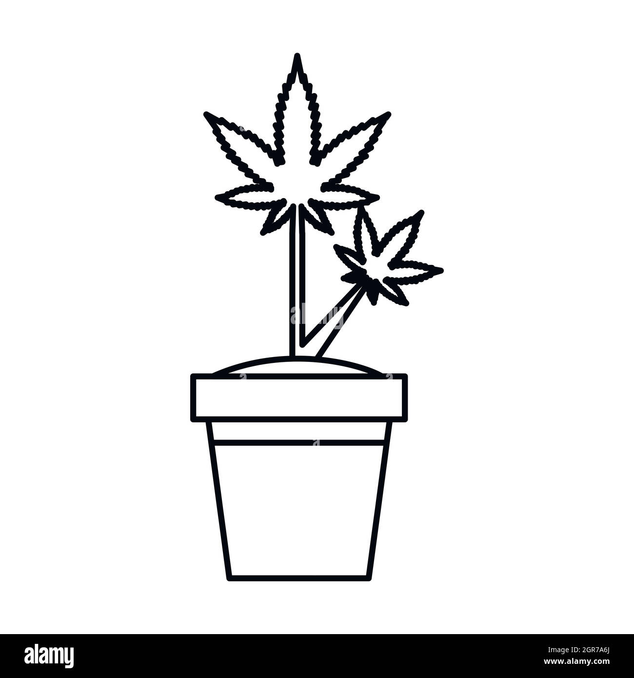Hemp in pot icon Cut Out Stock Images & Pictures - Alamy