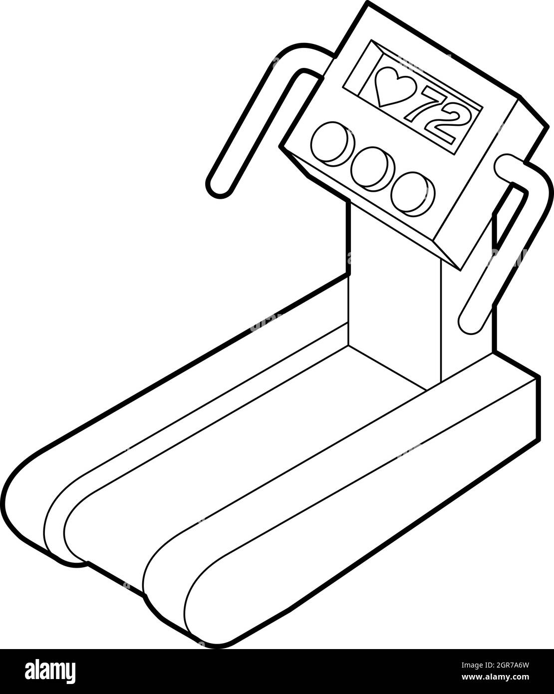 Treadmill running icon, outline style Stock Vector Image & Art - Alamy