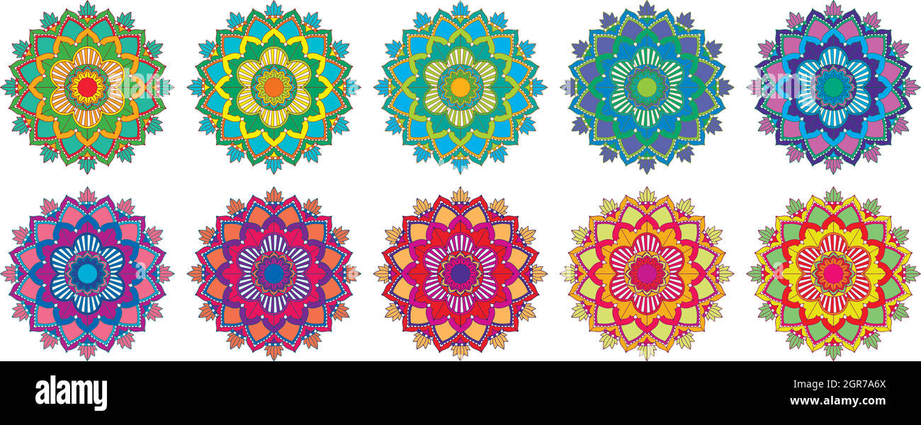 Mandala patterns on white background Stock Vector Image & Art - Alamy