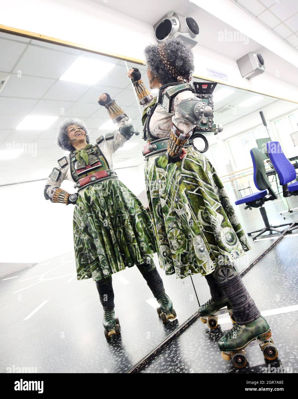 Bochum, Germany. 30th Sep, 2021. Actress Reva Rice prepares for her ...