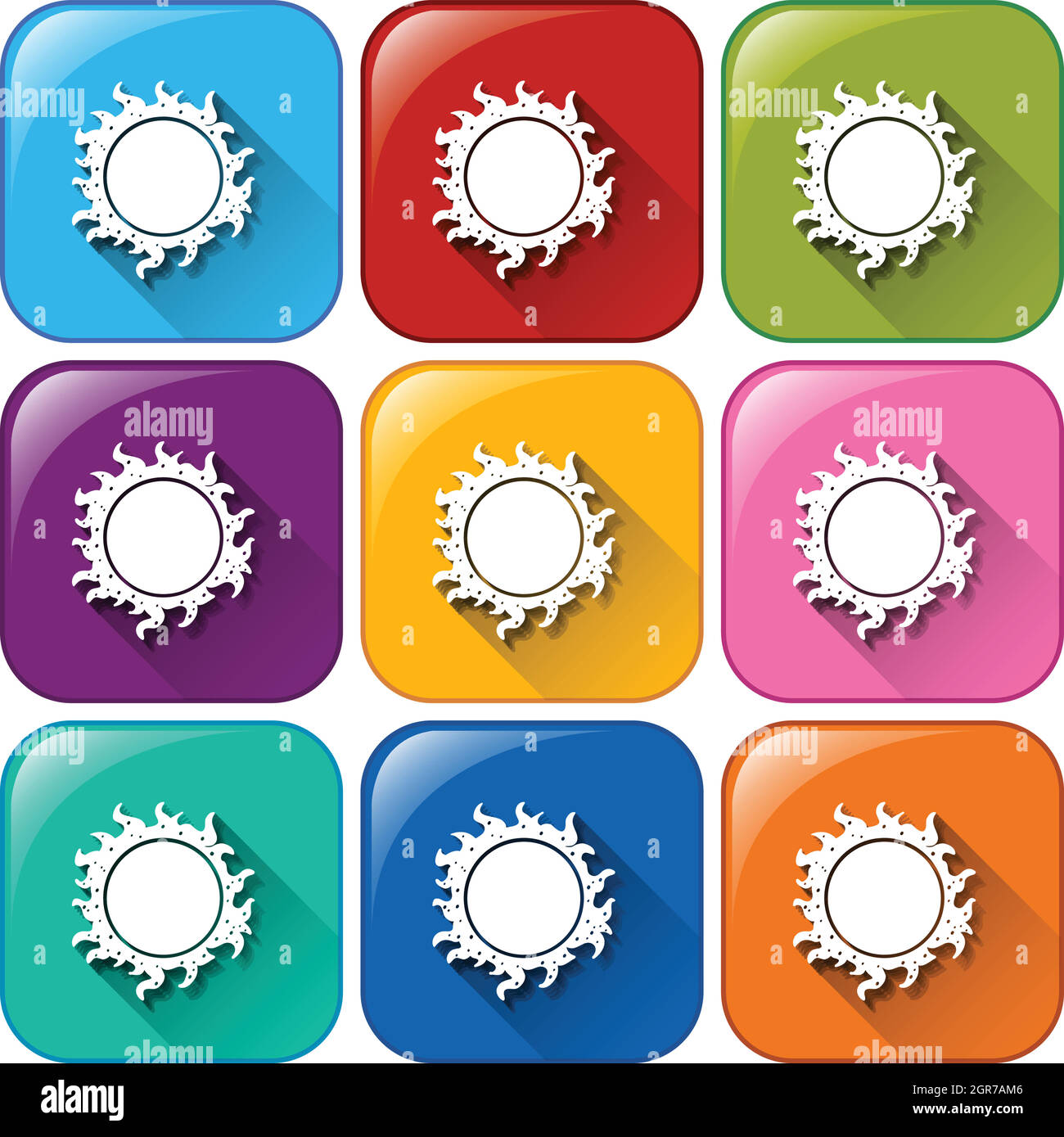 Icons with a sun Stock Vector Image & Art - Alamy