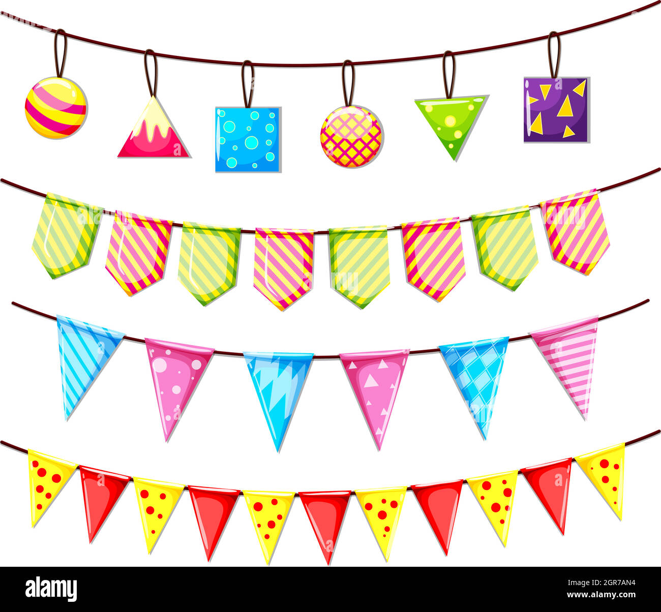 Party flags Stock Vector Images - Alamy