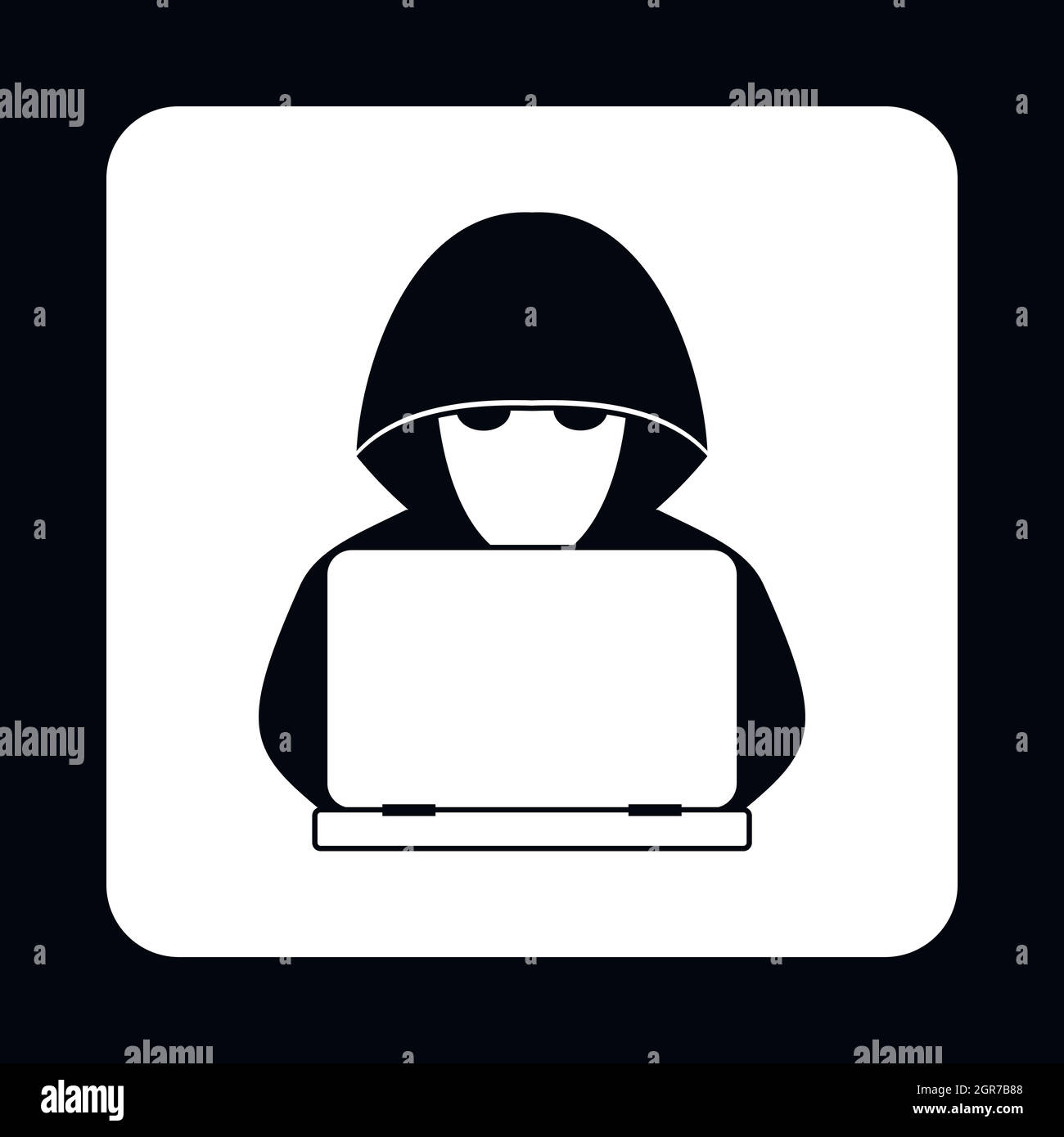 Man behind computer hack Stock Vector Images - Alamy