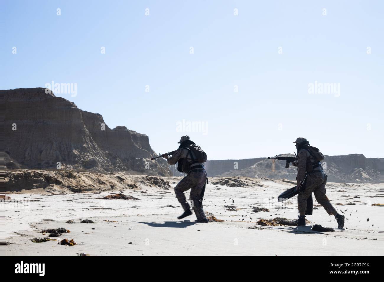 Scout swimmers with 1st Battalion, 5th Marines, I Marine Expeditionary ...
