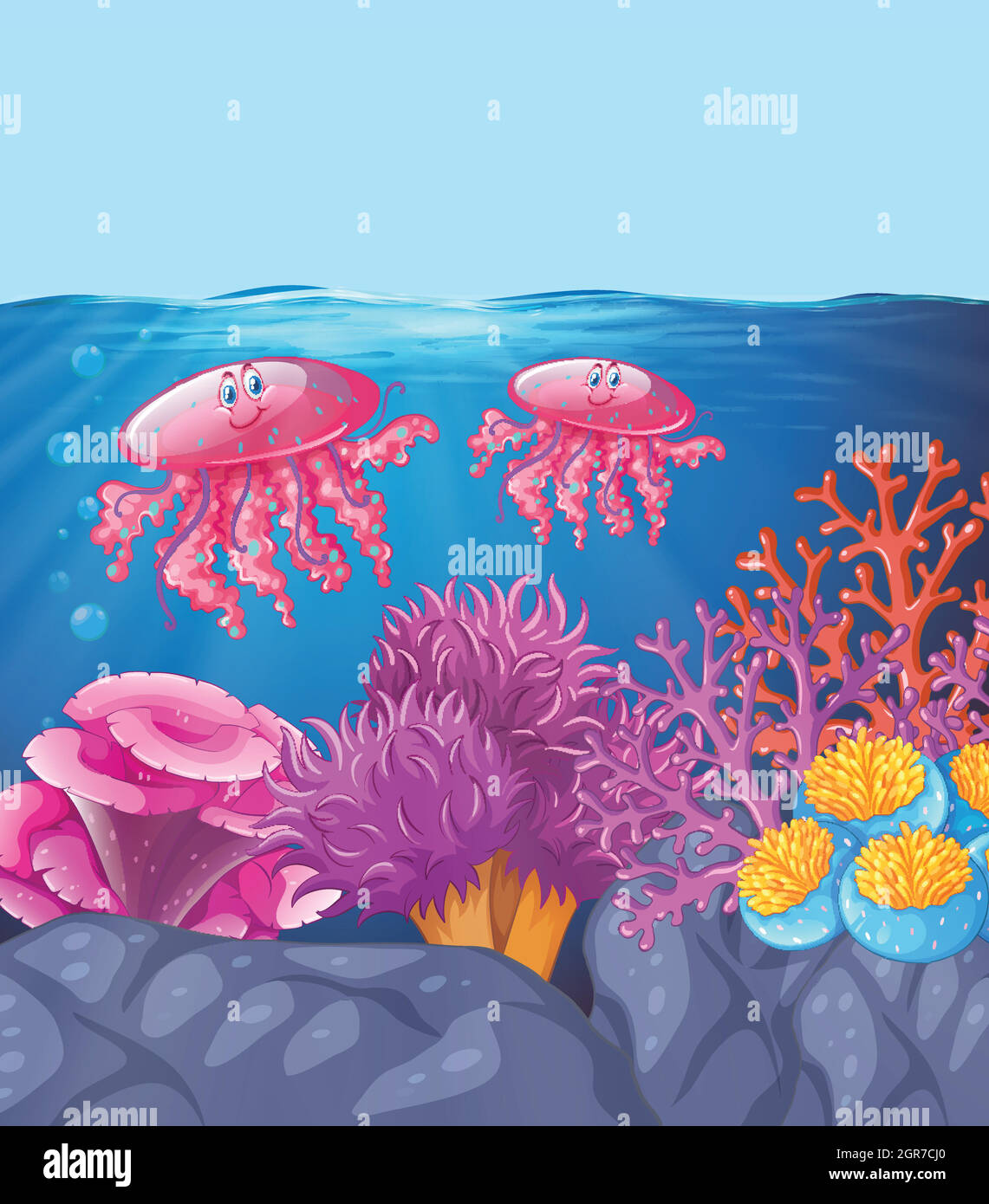 Jellyfish clipart Stock Vector Images - Alamy