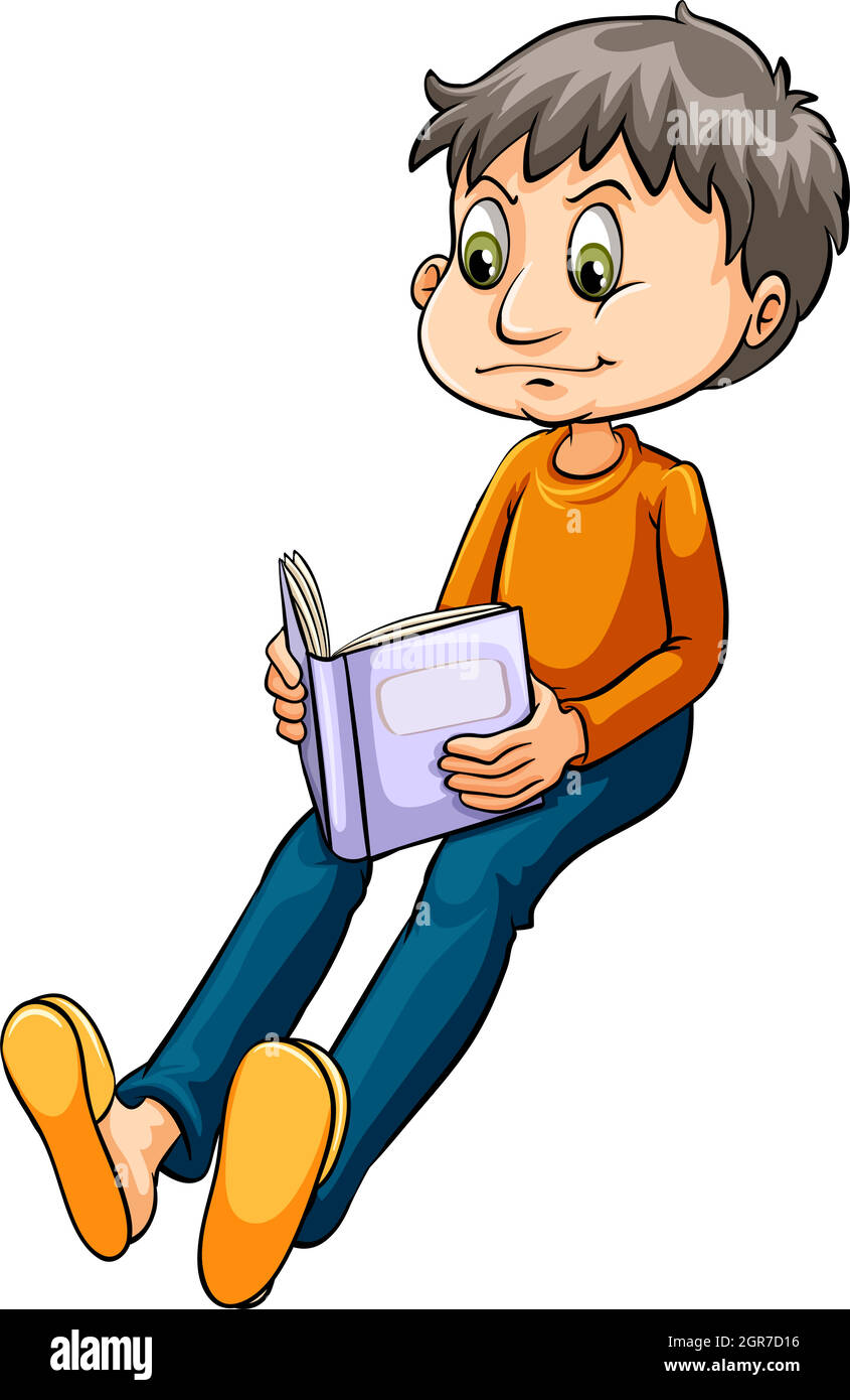 Man book sitting on Cut Out Stock Images & Pictures - Alamy