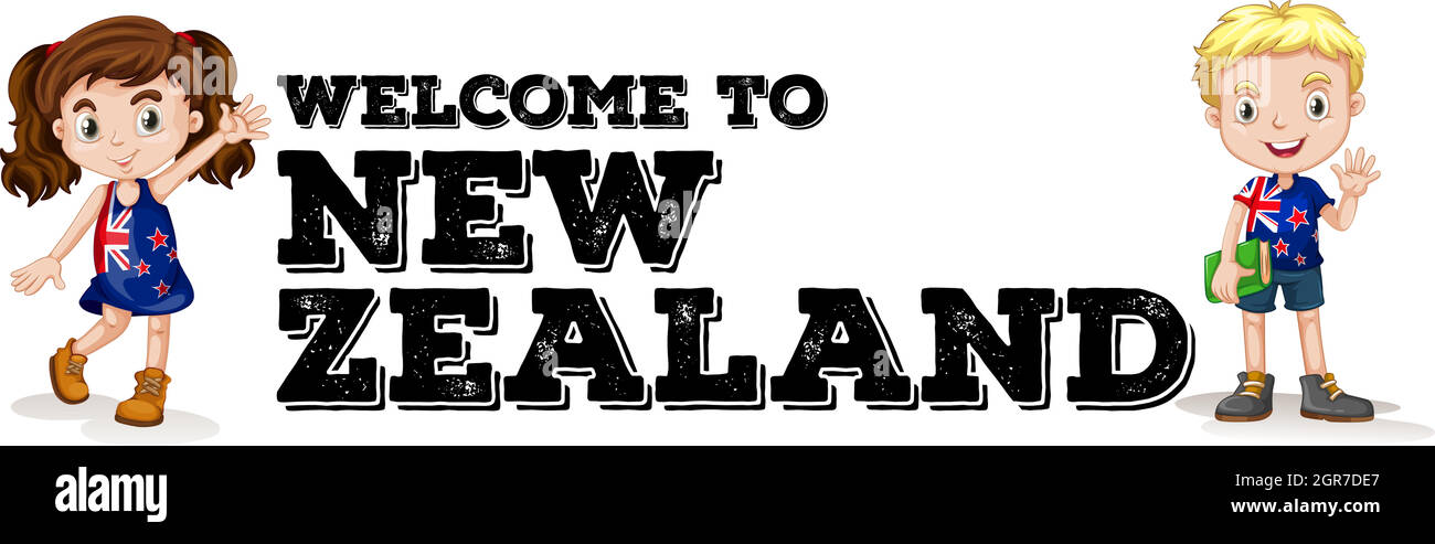 Welcome to new zealand poster Stock Vector Image & Art - Alamy