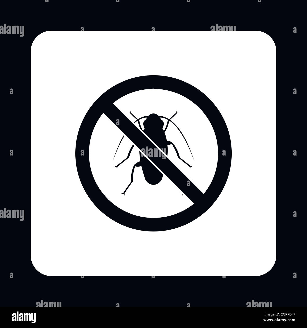Prohibition sign bugs icon, simple style Stock Vector Image & Art - Alamy