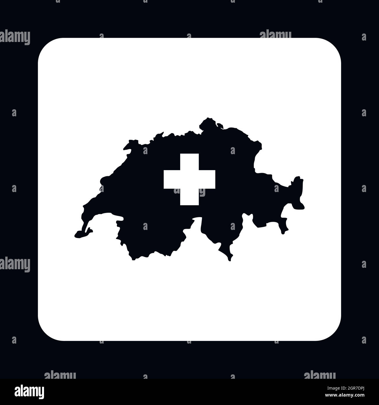 Map of Switzerland icon, simple style Stock Vector Image & Art - Alamy