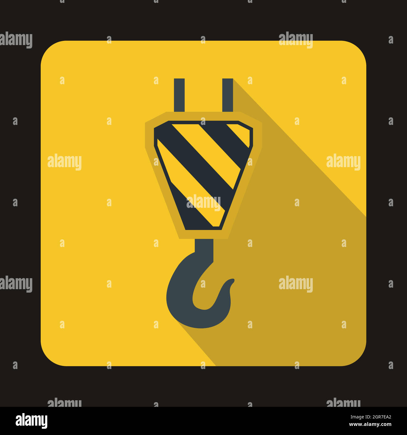 Lifting crane hook icon, flat style Stock Vector Image & Art - Alamy