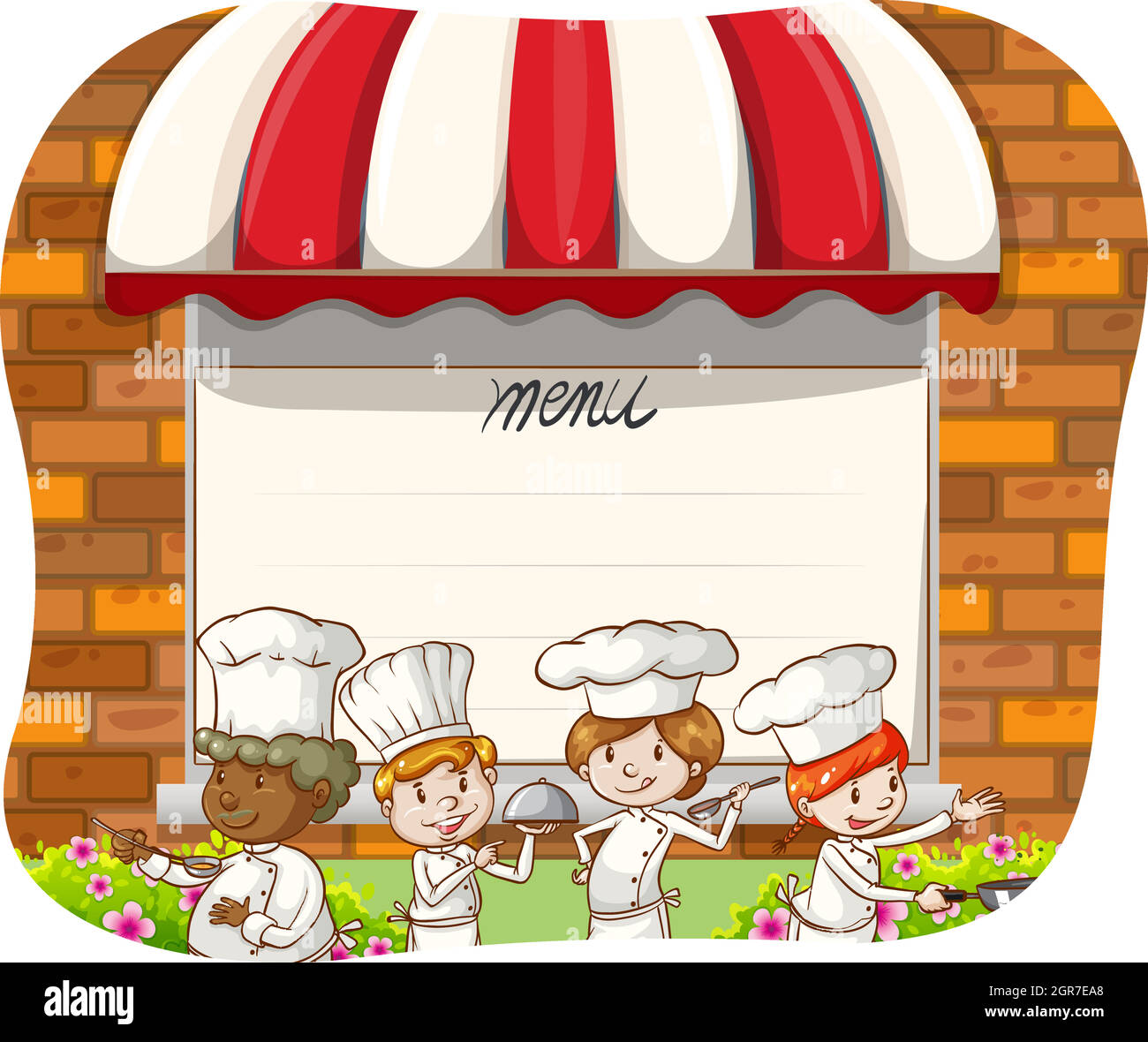Menu board outside restaurant Stock Vector Images - Alamy