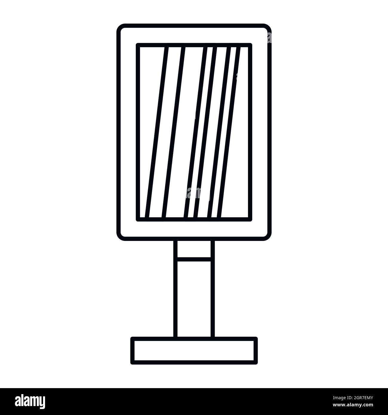 Vertical blank billboard icon, outline style Stock Vector Image & Art ...