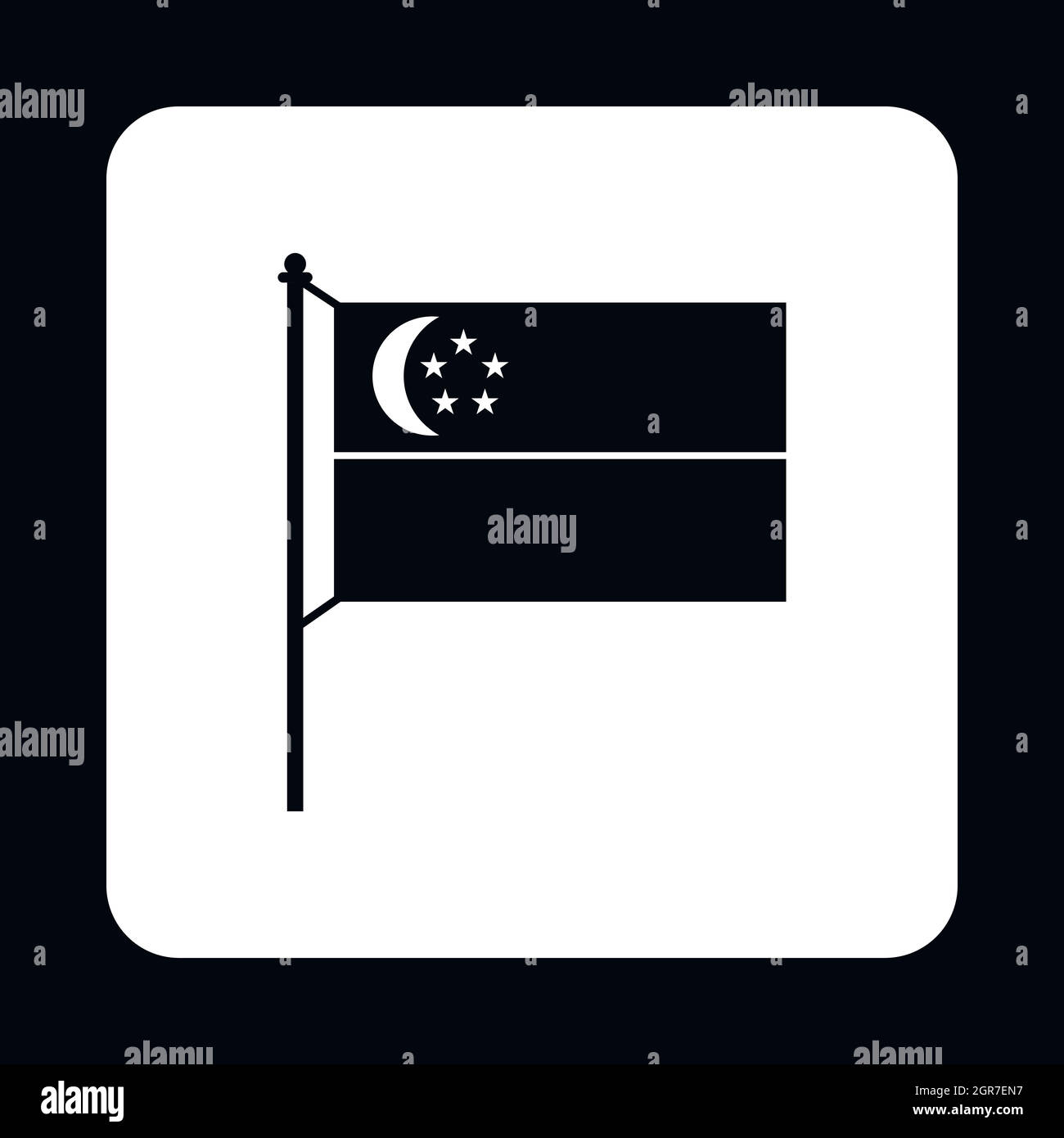 Singapore flag icon, simple style Stock Vector Image & Art - Alamy