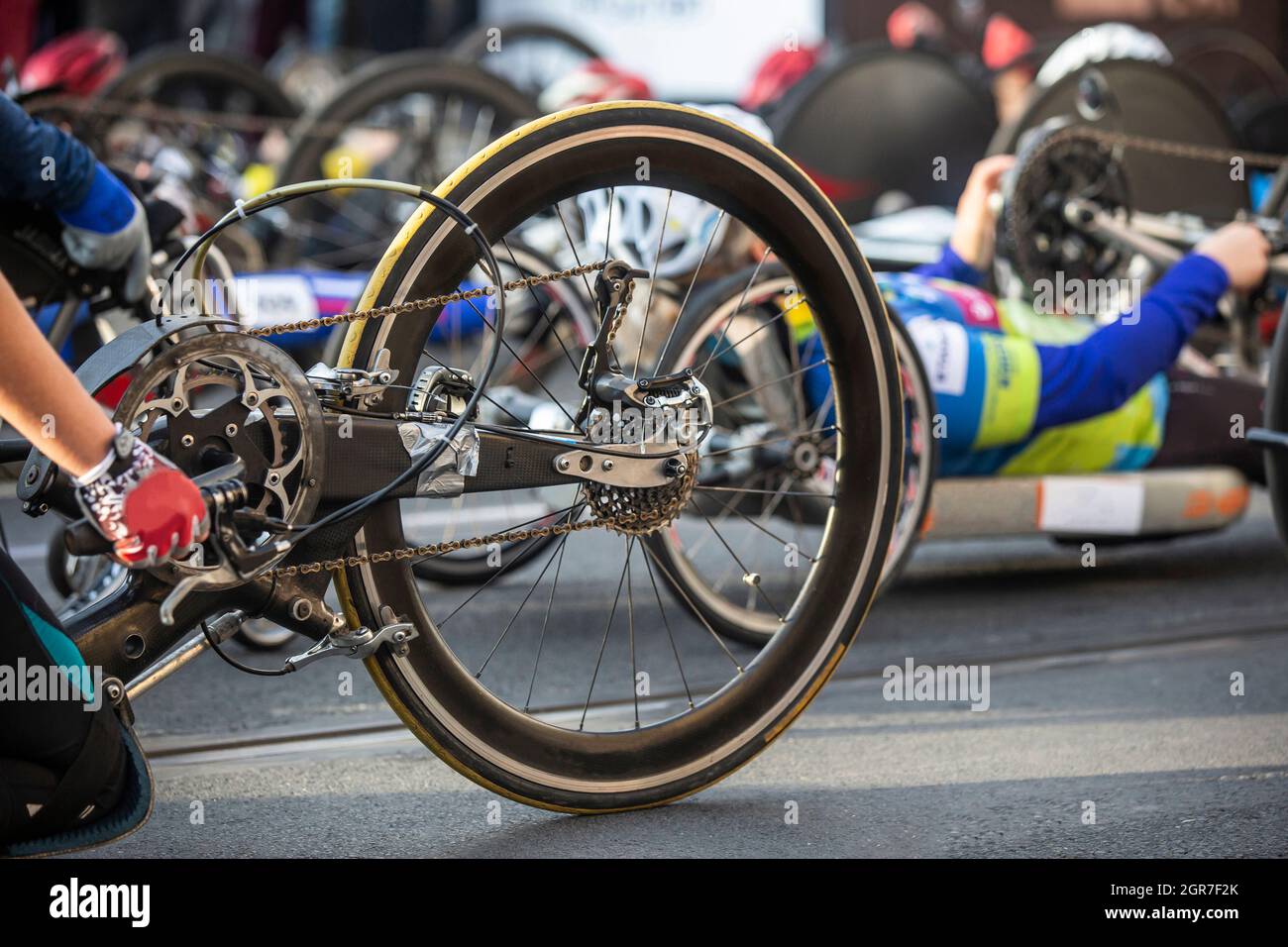 Group of people one disabled outdoors hi-res stock photography and ...