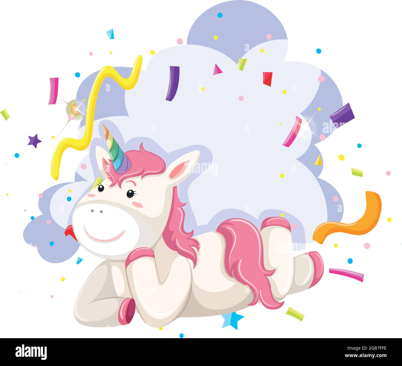 A unicorn character party theme Stock Vector Image & Art - Alamy