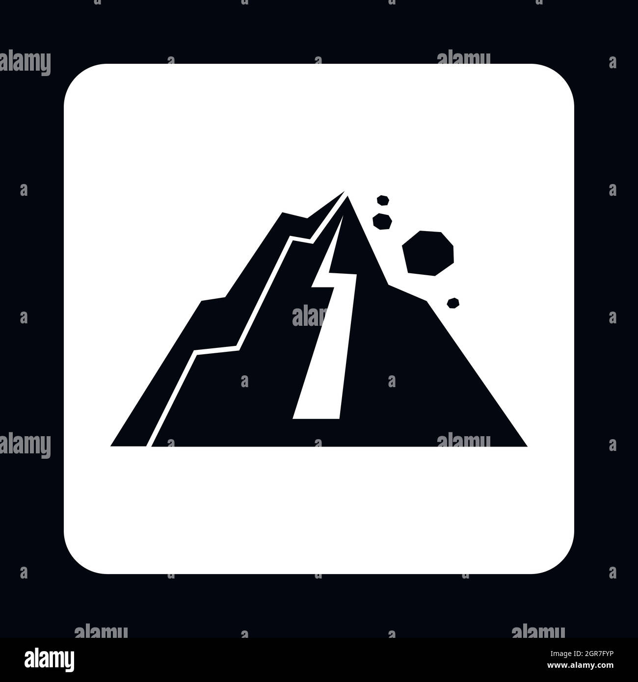 Caution rockfall Stock Vector Images - Alamy