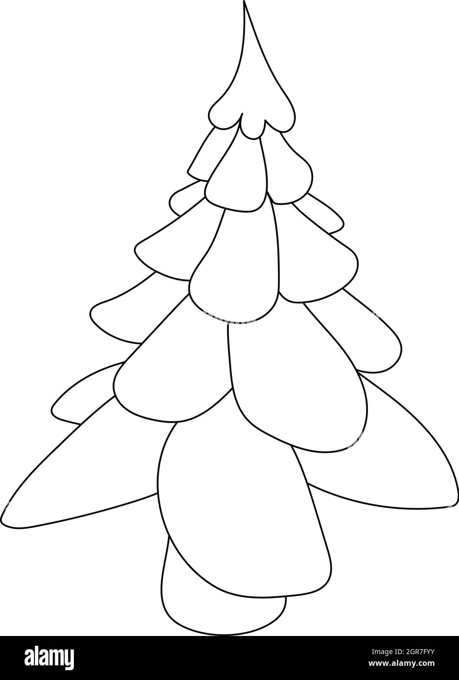Outline christmas tree Stock Vector Images - Alamy
