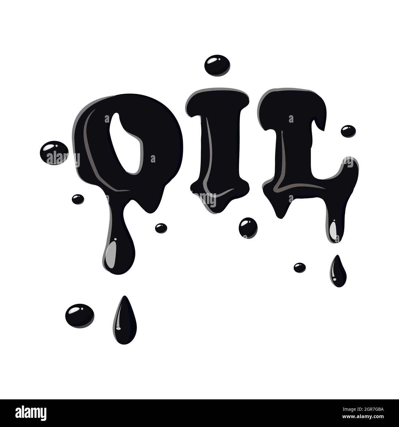 Oil word isolated on white background Stock Vector Image & Art - Alamy