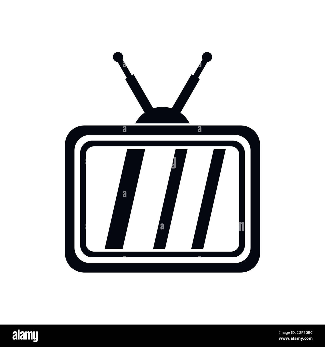 Retro TV icon, simple style Stock Vector Image & Art - Alamy