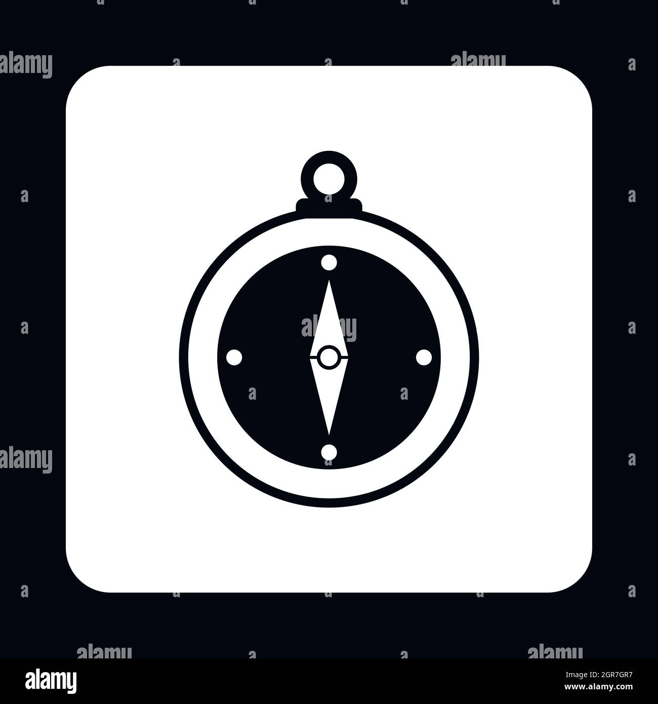 Compass icon, simple style Stock Vector Image & Art - Alamy