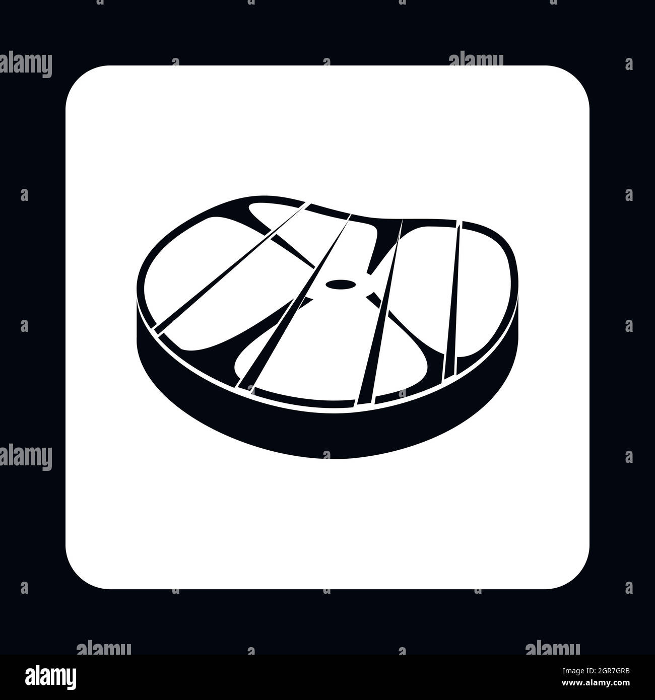 Grilled steak icon, simple style Stock Vector Image & Art - Alamy