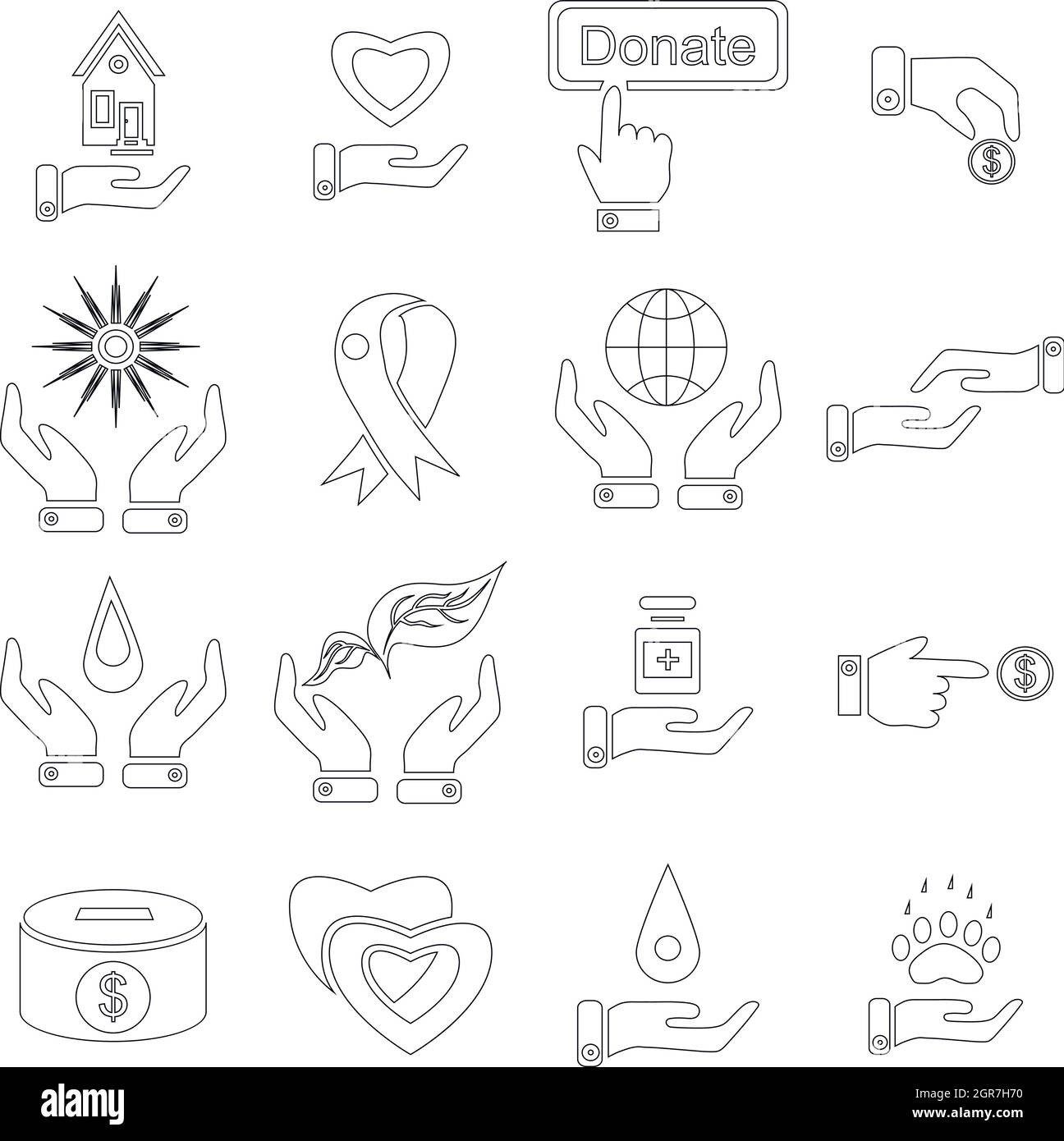 Charity icons set, outline style Stock Vector Image & Art - Alamy Charity icons set, outline style Stock Vector Image & Art - Alamy