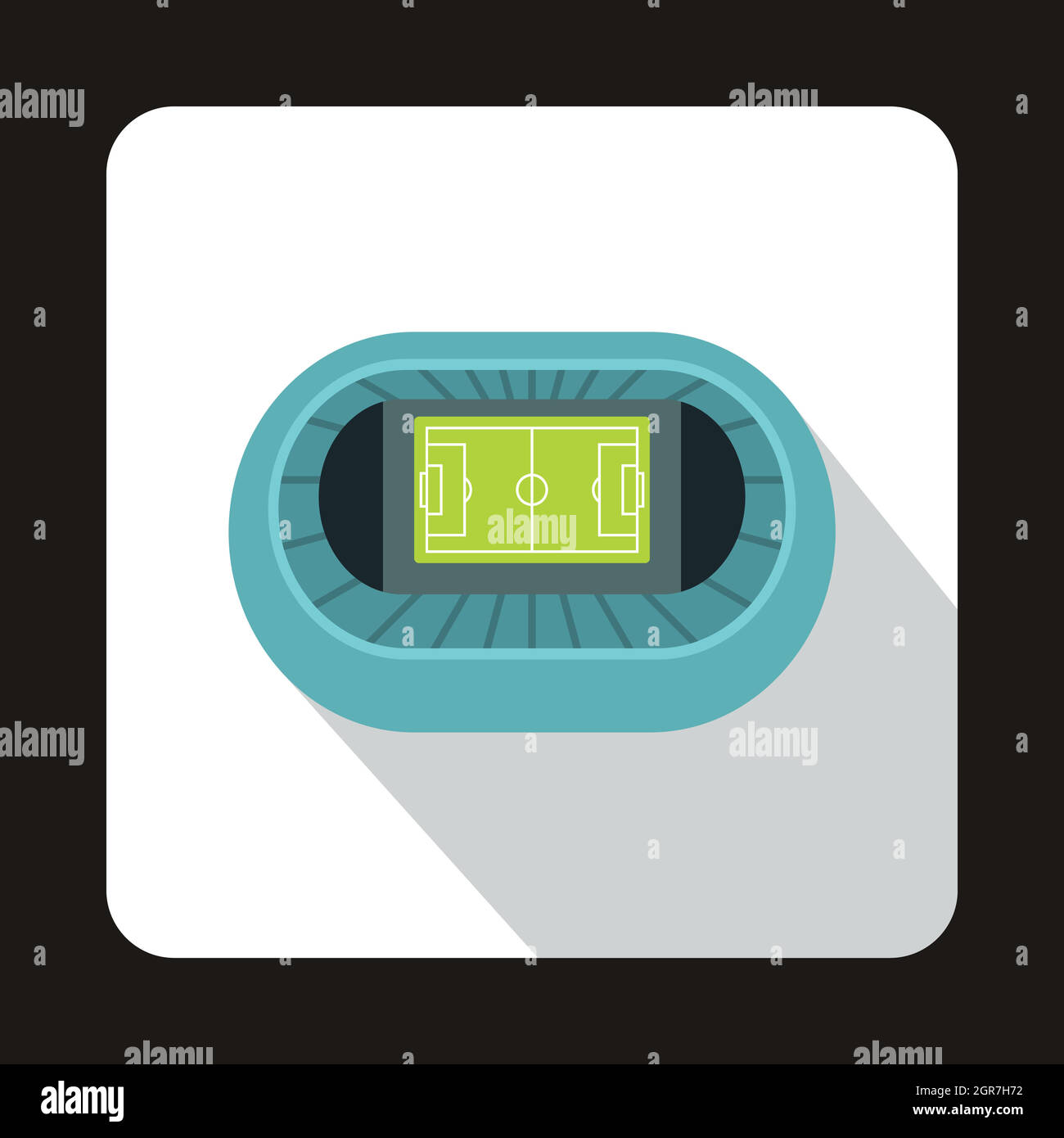 Sports soccer stadium icon, flat style Stock Vector Image & Art - Alamy